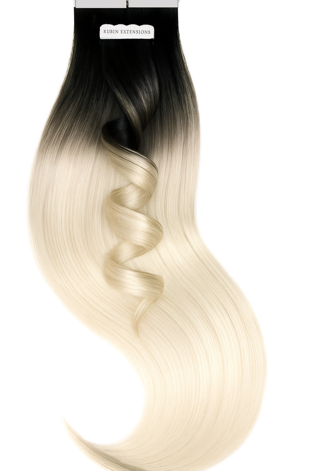 🏷️ Extensions adhésives SOMBRE-Balayages, Czarny Brąz & Platynowy Blond ...